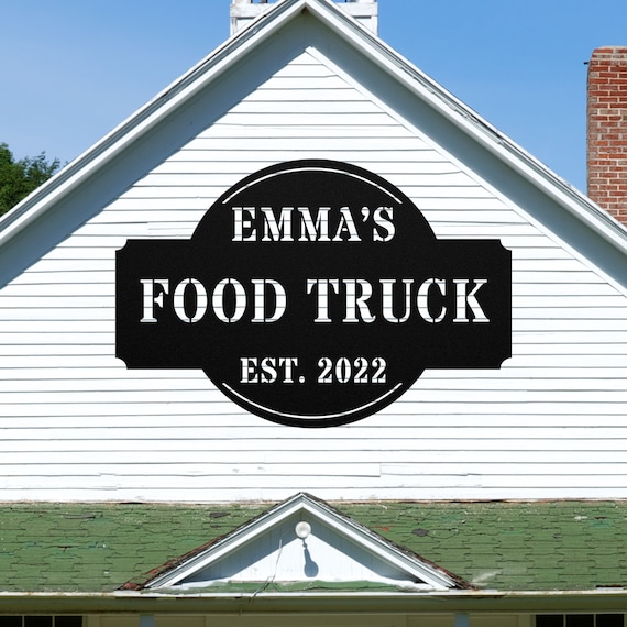 Personalized Food Truck Metal Sign Wall Art Custom Food Truck - Etsy