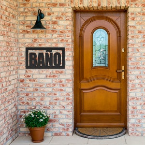 El Bano Sign, Bath Spanish Metal Sign, Restroom Bathroom Decor, Spanish ...