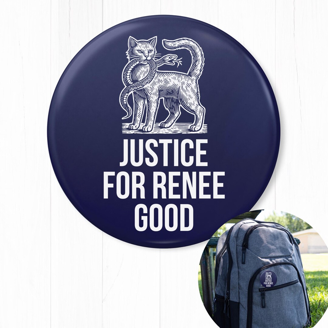 Justice for Renee Good Pin Button Anti Trump Badge Abolish Ice Out ...