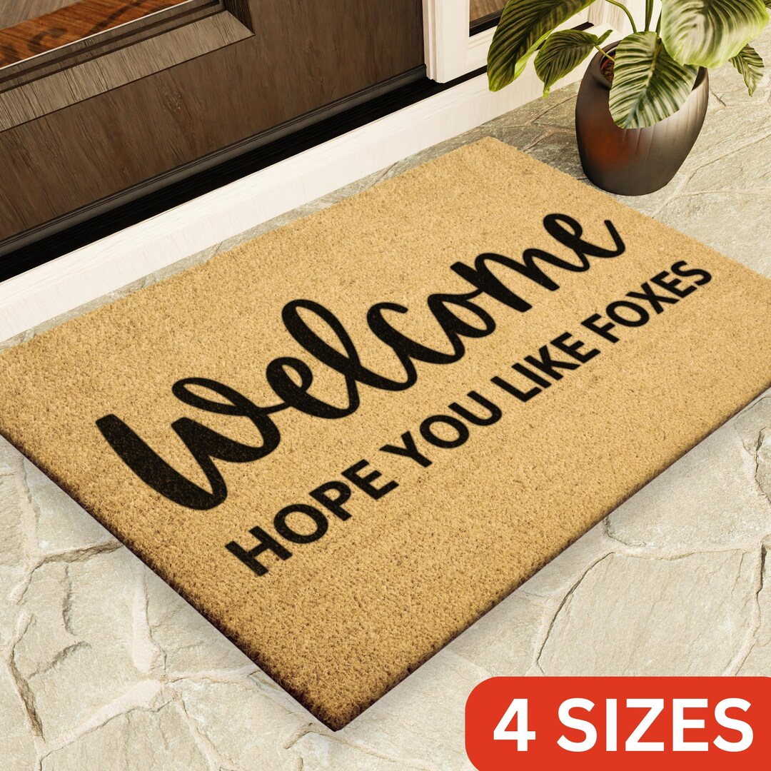 Fox Coir Doormat Outdoor Rug Hope You Like Foxes Door Mat Decor ...
