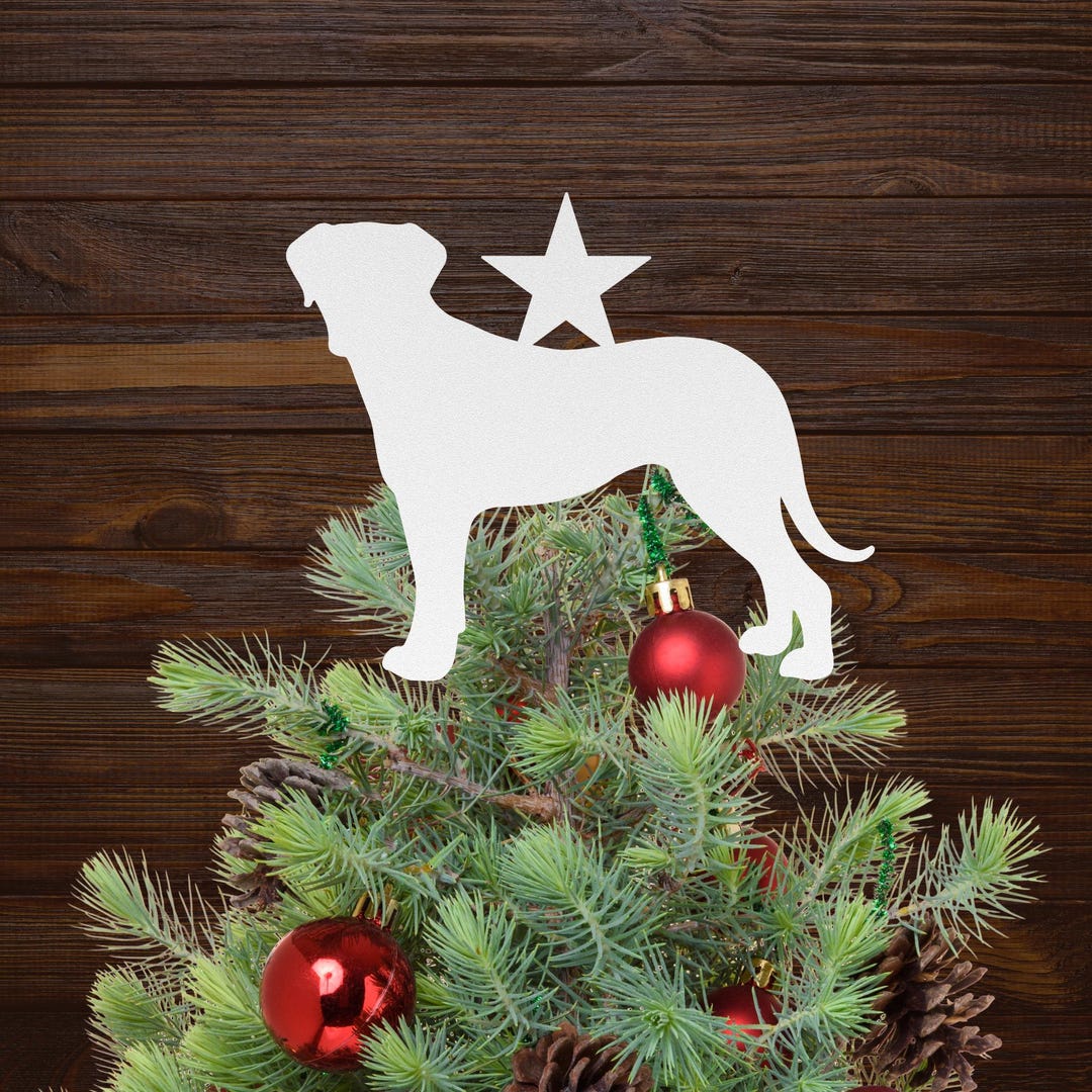 Dogo Argentino Tree Topper Christmas Holiday Decoration Ornament Dog ...