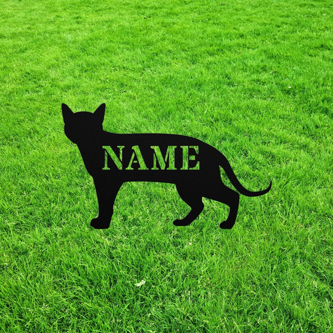 Personalized Siamese Cat Yard Statue Stake, Custom Siamese Cat Outdoor ...