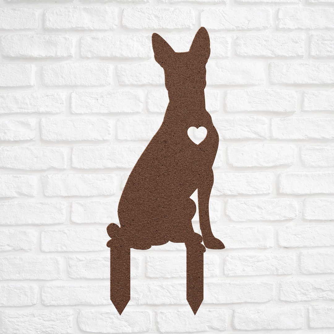 Personalized Basenji Garden Statue Stake, Custom Basenji Outdoor Yard ...