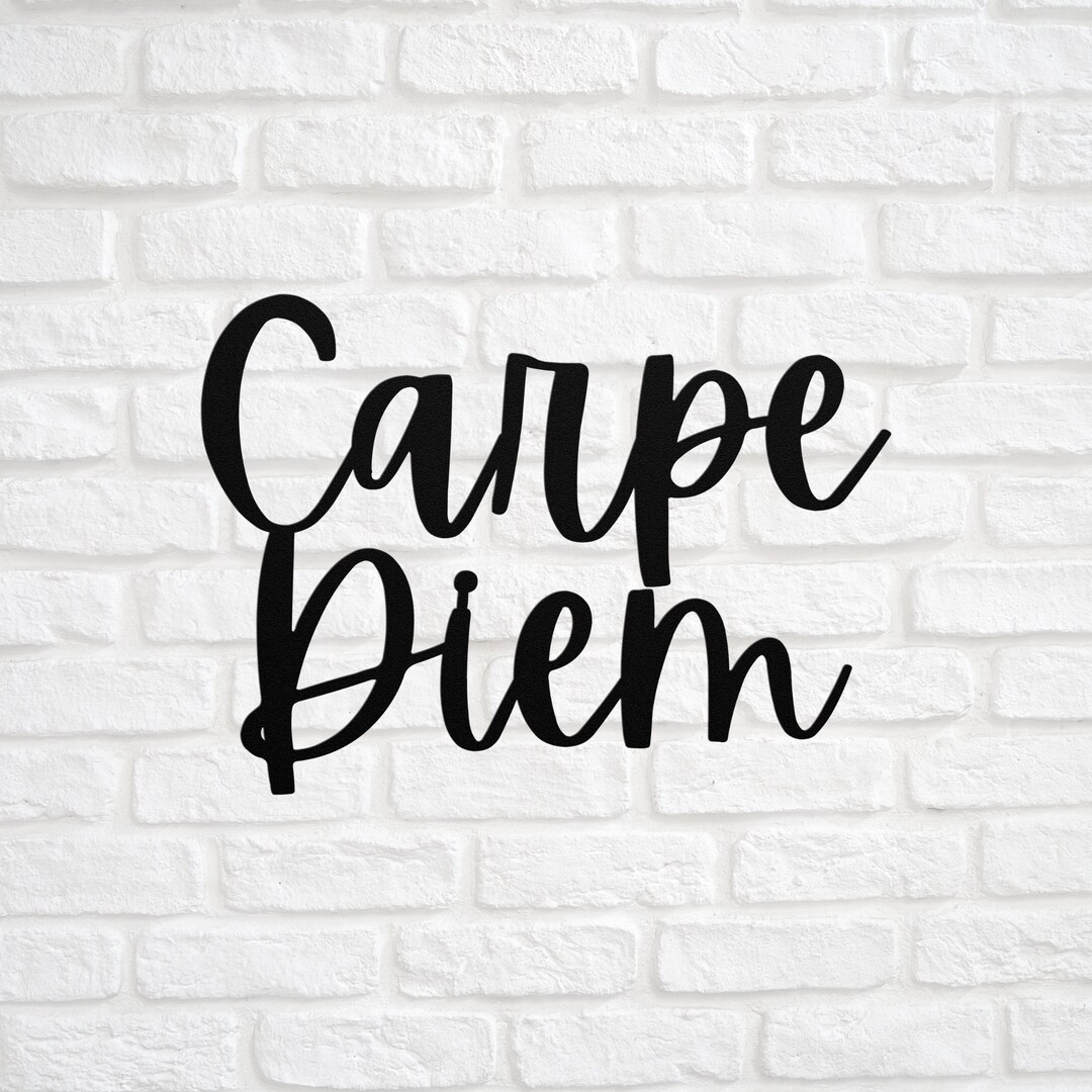 Carpe Diem Sign Pura Vida Metal Wall Script Sign - Etsy