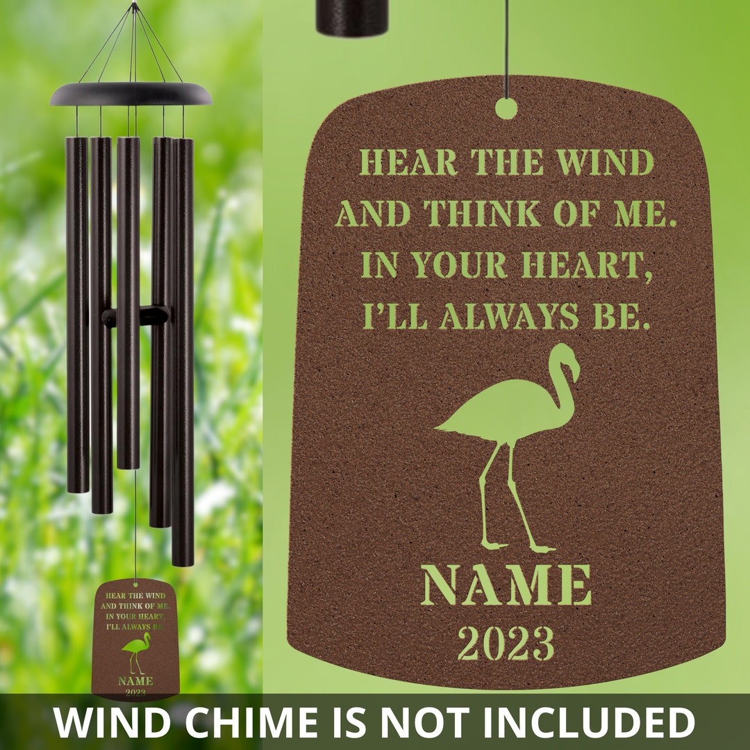 Flamingo Wind Chime Sail Flamingo Memorial Flamingo Loss Gift Sympathy ...