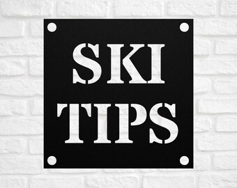 Tips up Ski Sign - Etsy