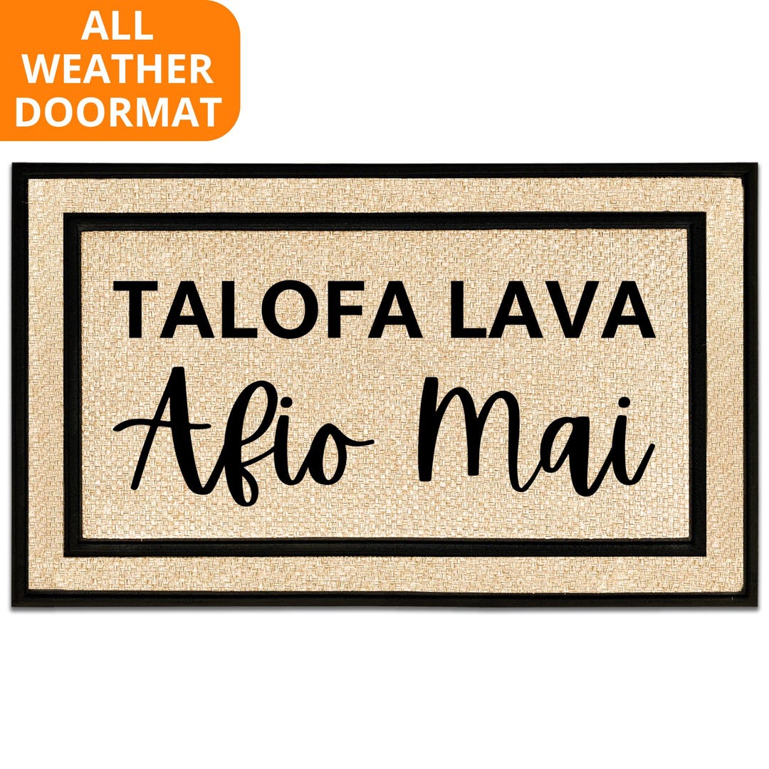 Talofa Lava Door Mat With Samoan Gift for Wedding With Monogram Doormat ...