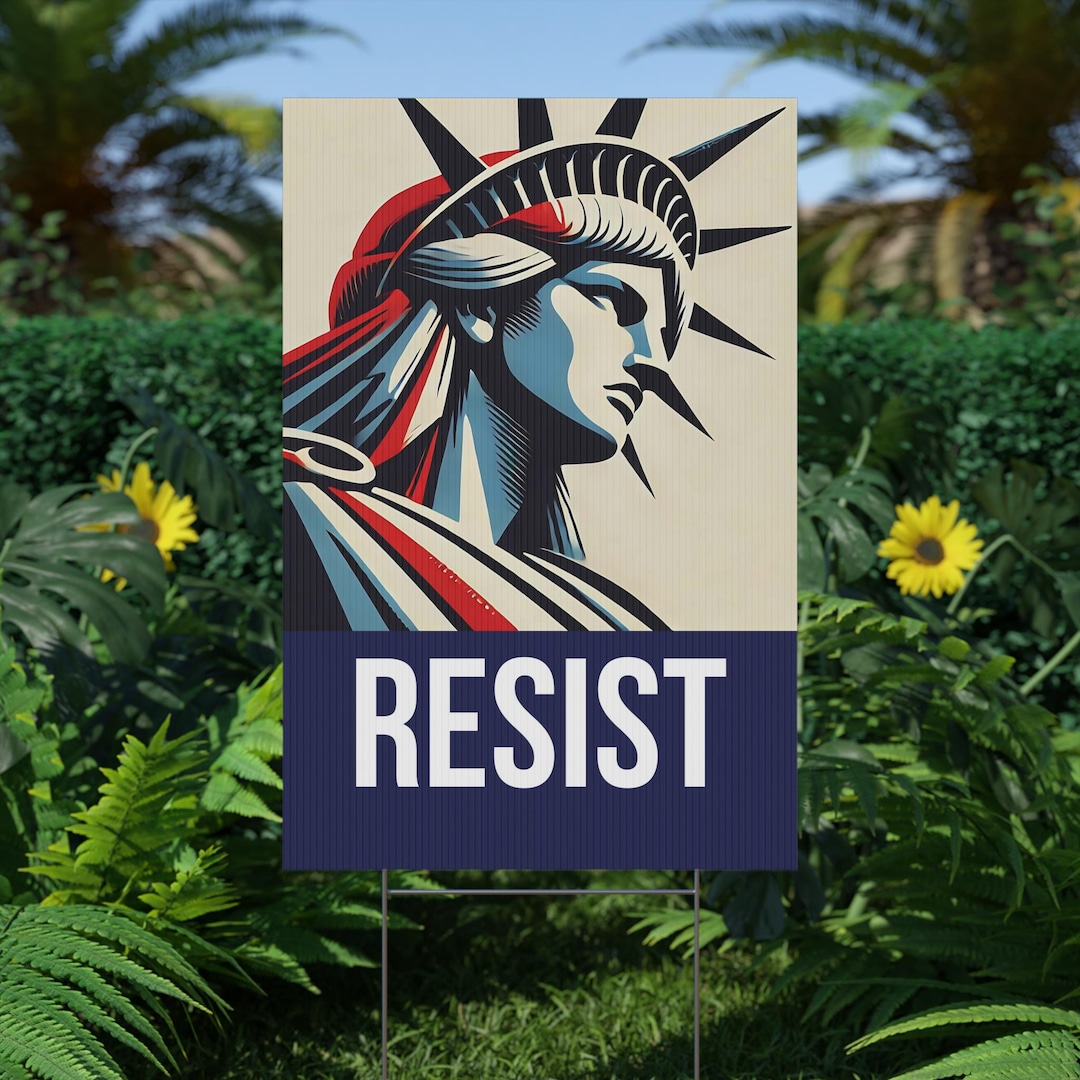 Resist Sign Anti Trump Yard Sign Feminist Sign Pro Choice House Banner ...