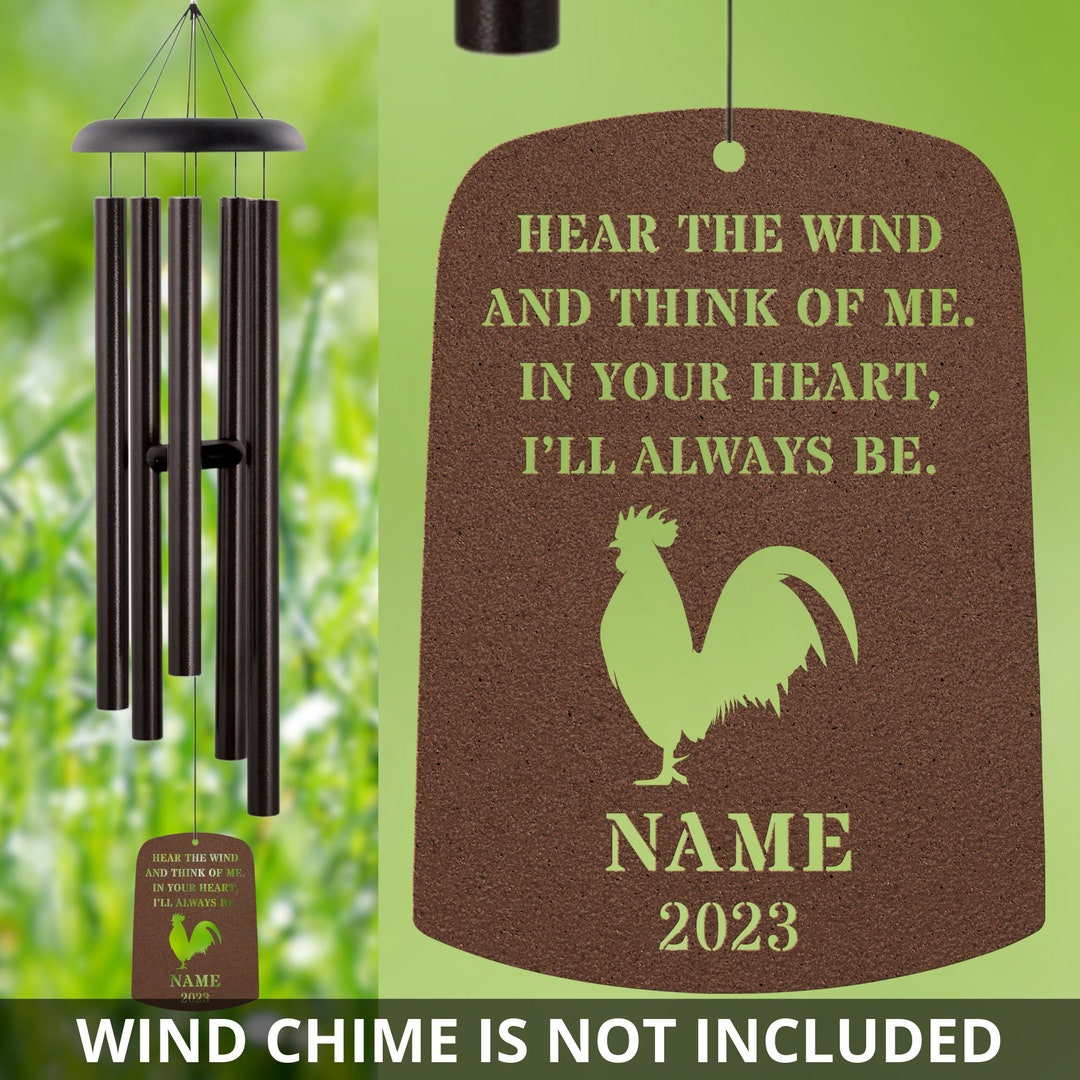 Rooster Wind Chime Sail Rooster Memorial Rooster Loss Gift Sympathy ...