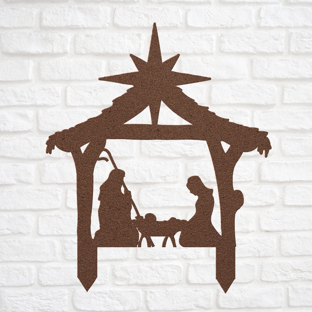 Outdoor Nativity Set Nativity Scene Metal Yard Stake Holy - Etsy