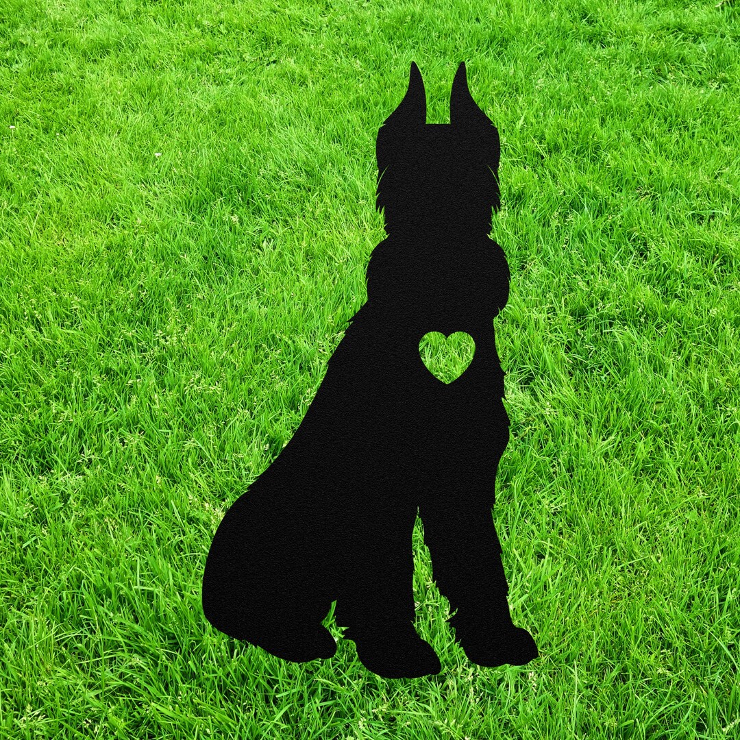 Standard Schnauzer Yard Statue Stake, Standard Schnauzer Memorial Wind ...