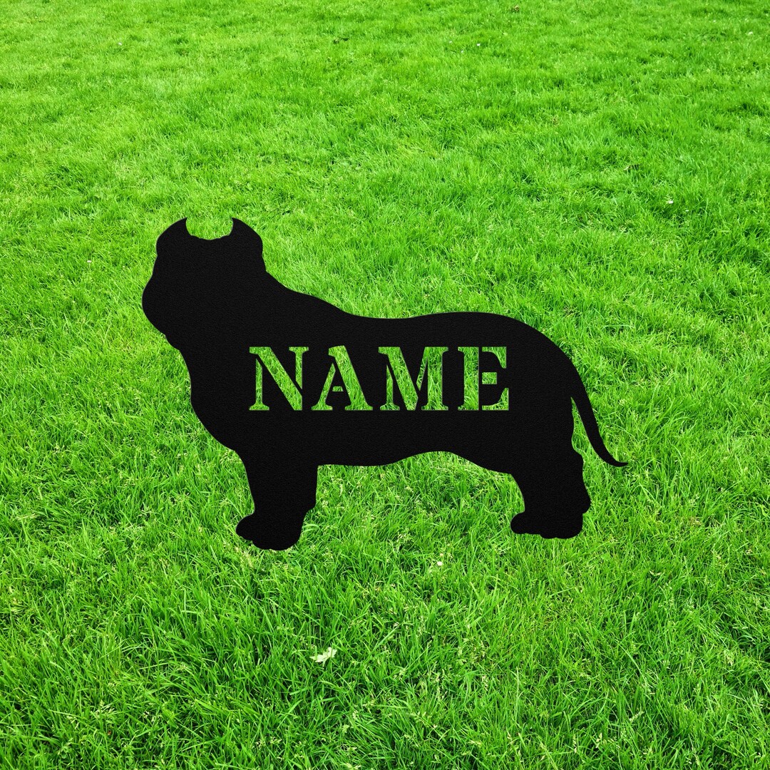 Personalized American Bully Yard Statue Stake, Custom American Bully ...