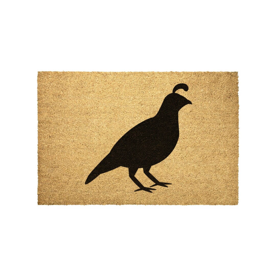 Quail Doormat Bird Themed Door Mat Outdoor Rug for Bird Watchers and ...