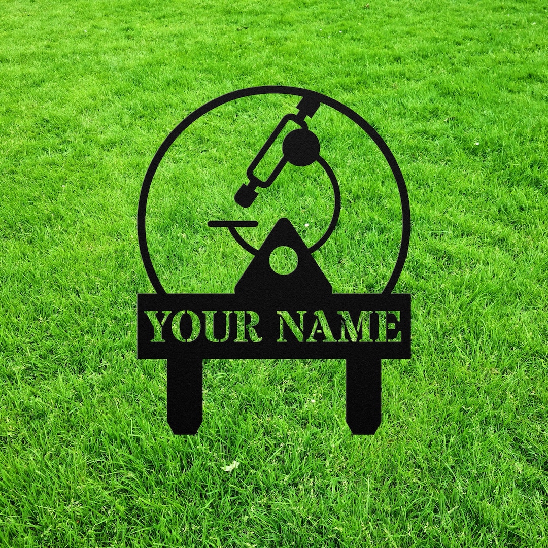 Custom Scientist Yard Sign Stake Personalized Science Lab Metal ...