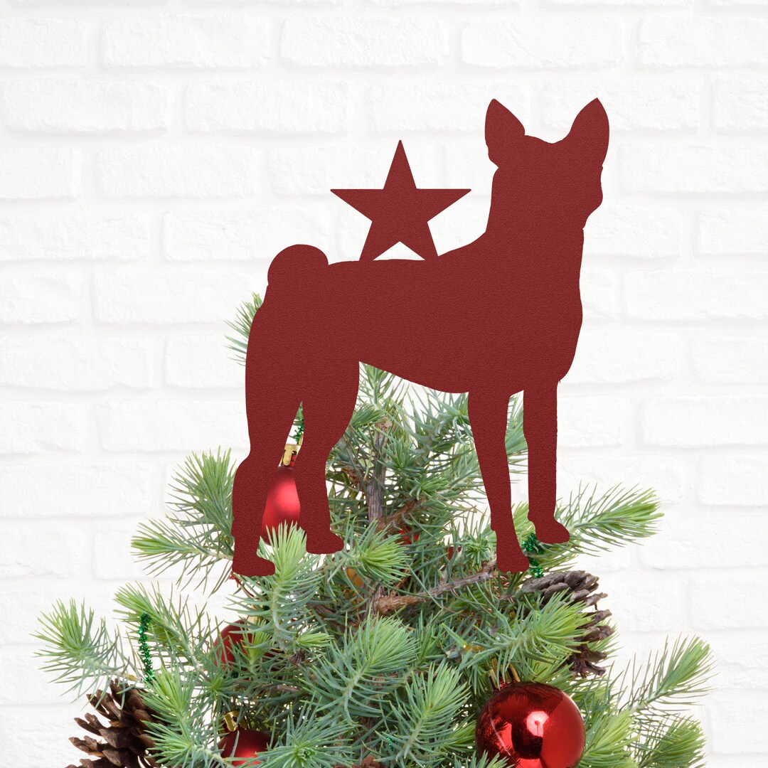 Basenji Tree Topper Christmas Holiday Decoration, Custom Basenji ...