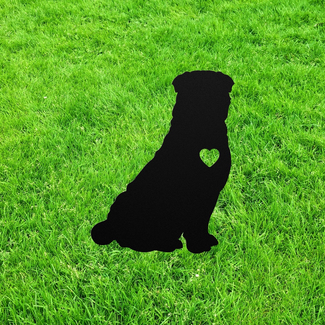 Chinese Shar Pei Yard Statue Stake, Chinese Shar Pei Memorial Wind ...