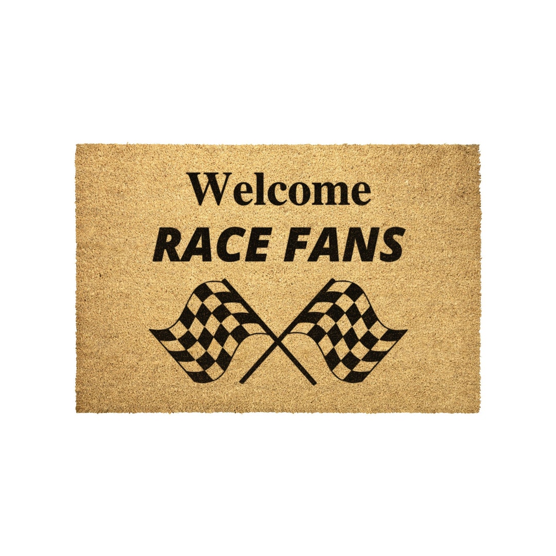 Welcome Race Dirt Track Racing Doormat Outdoor Rug Door Mat Decor ...