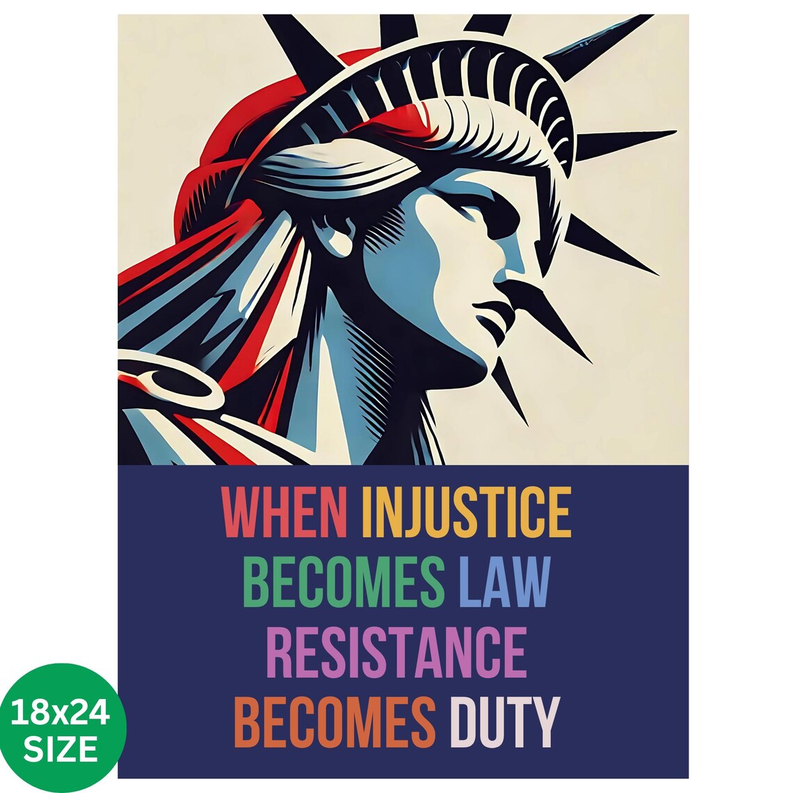 When Injustice Becomes Law Poster Protest March Sign Poster, Resist ...