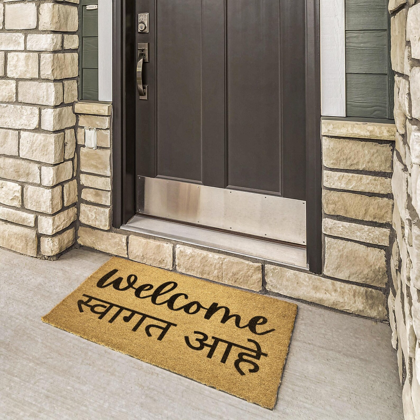 Marathi Doormat Welcome Outdoor Rug Coir Maharashtra Door Mat Decor ...