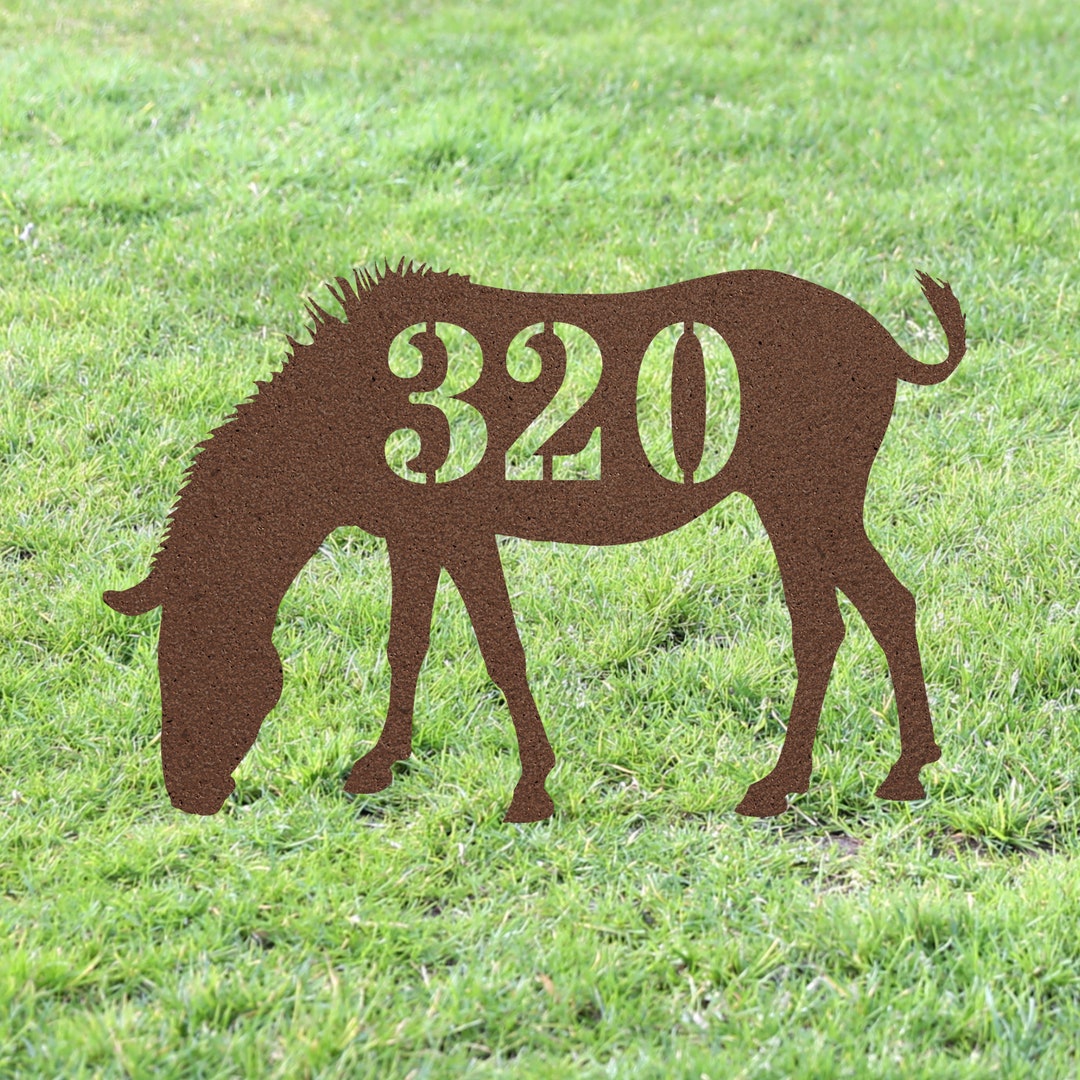 Zebra Address House Sign, Zebra Metal Address Steel Yard Sign, Zebra ...