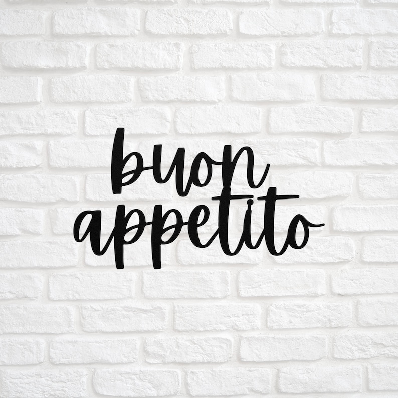 Buon Appetito Sign Italian Metal Sign Enjoy Your Meal - Etsy