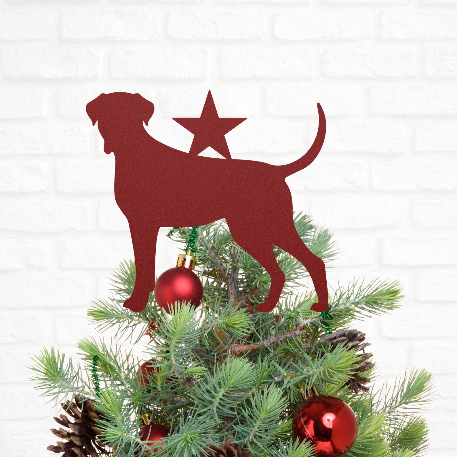 Boxer Dog Tree Topper Christmas Holiday Decoration Ornament Dog Gift ...