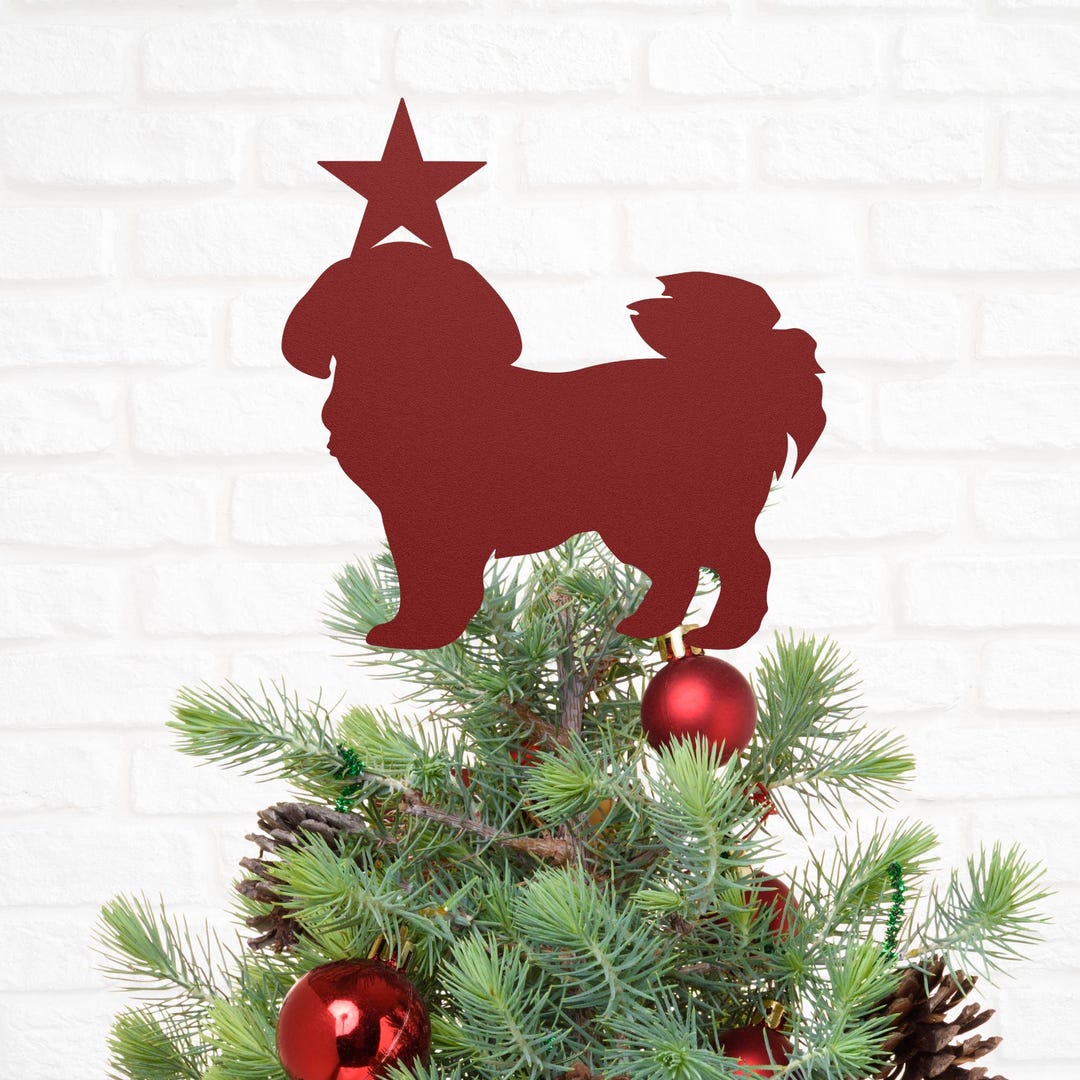 Peekapoo Tree Topper Christmas Holiday Decoration Ornament Dog Gift ...