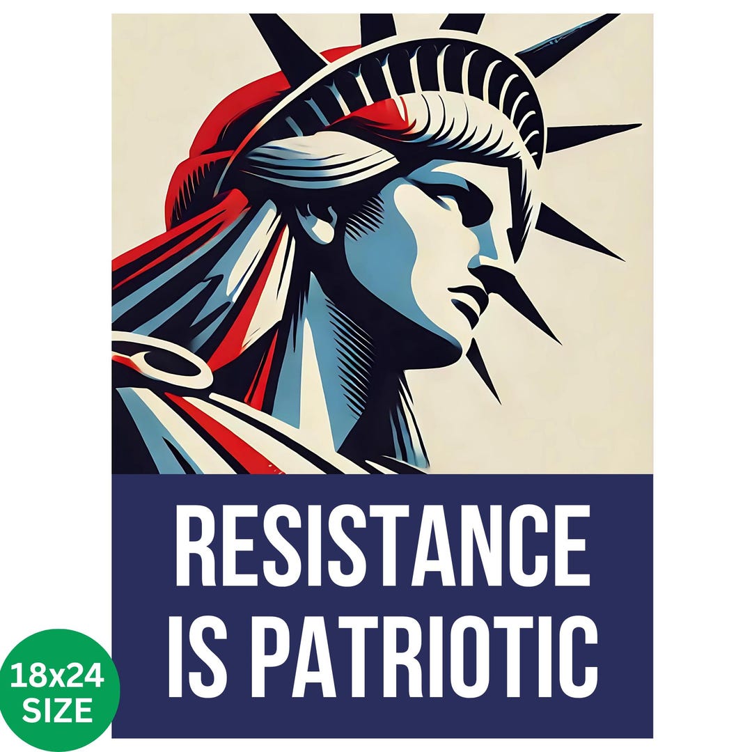 Resist is Patriotic Poster Anti Trump Protest March Sign Poster, No ...