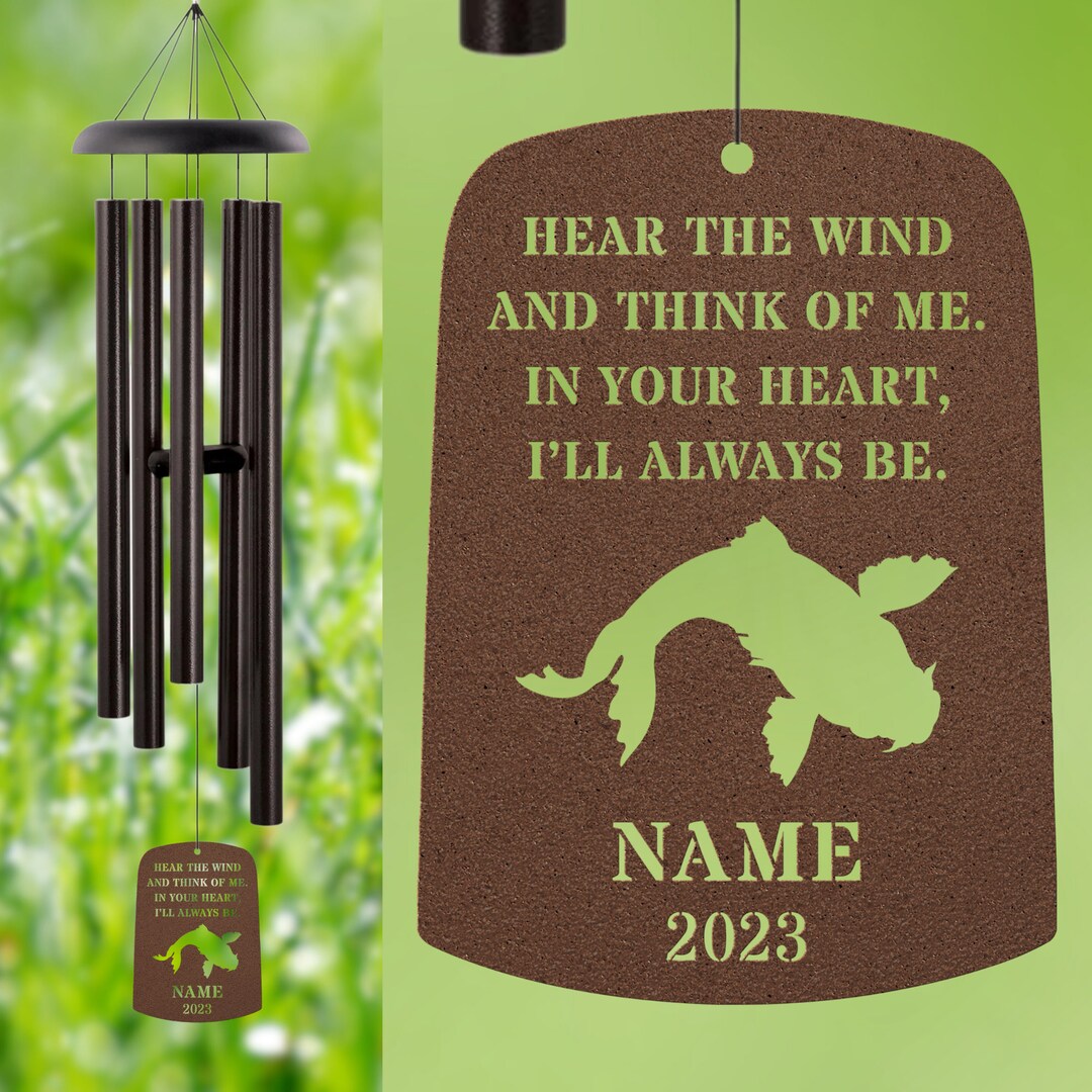 Koi Fish Wind Chime Sail Koi Fish Memorial Koi Fish Loss Gift Sympathy ...