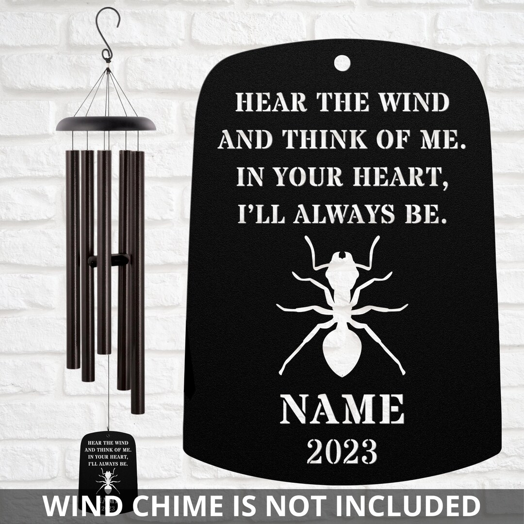 Ant Wind Chime Sail Ant Memorial Ant Loss Gift Sympathy Bereavement ...