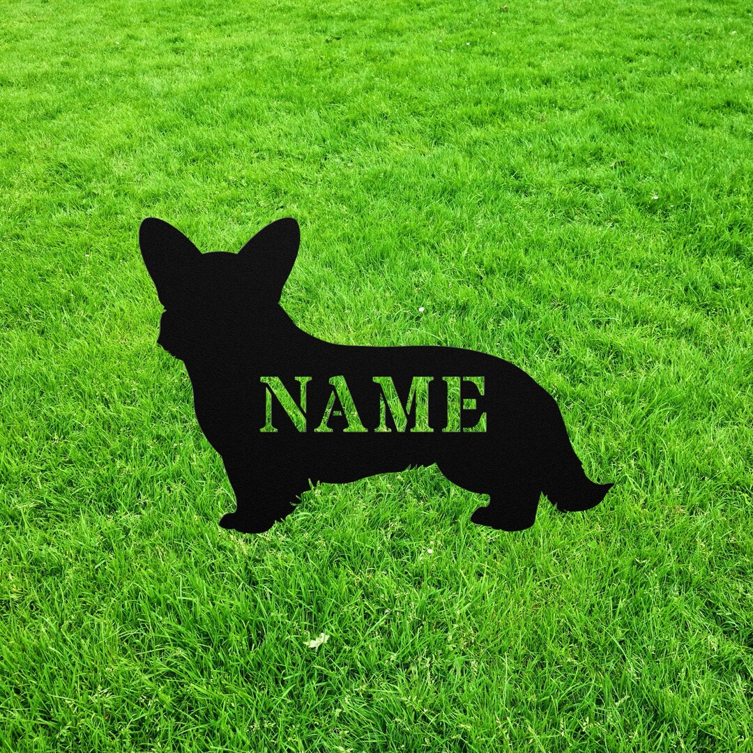 Personalized Cardigan Corgi Yard Statue Stake, Custom Cardigan Corgi ...