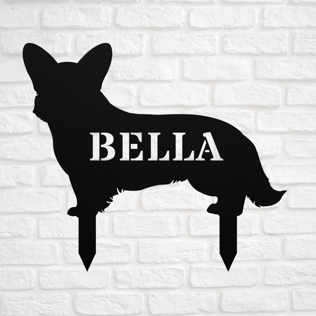 Personalized Cardigan Welsh Corgi Yard Statue Stake, Cardigan Corgi Dog ...
