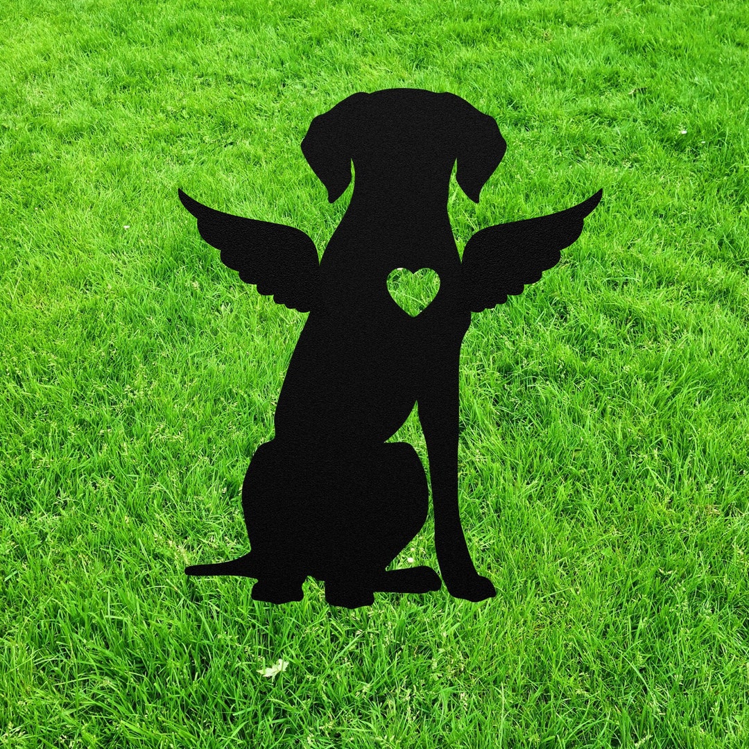 English Pointer Angel Wings Yard Statue Stake, Custom English Pointer ...