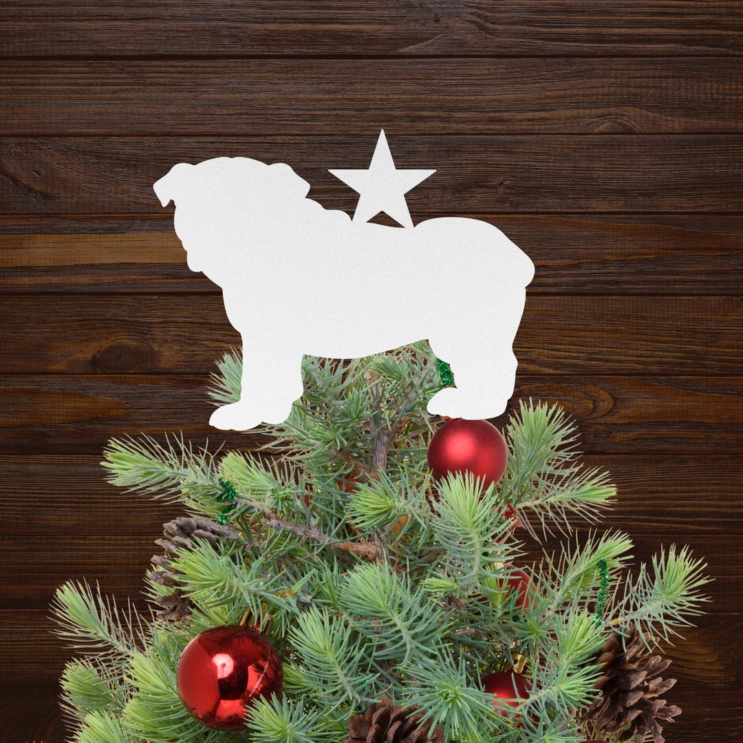 English Bulldog Tree Topper Christmas Holiday Decoration Ornament Dog ...