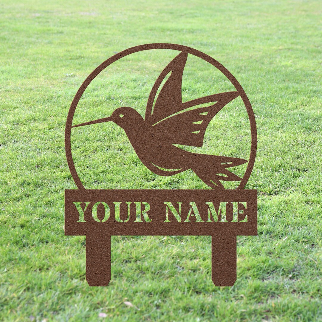 Custom Hummingbird Yard Sign Stake Personalized Hummingbird - Etsy
