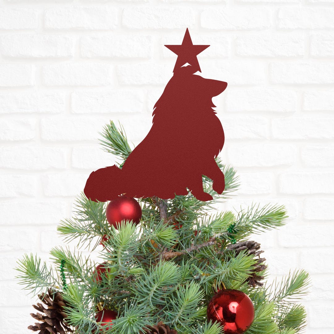 Sheltie Tree Topper Shetland Sheepdog Christmas Holiday Decoration ...