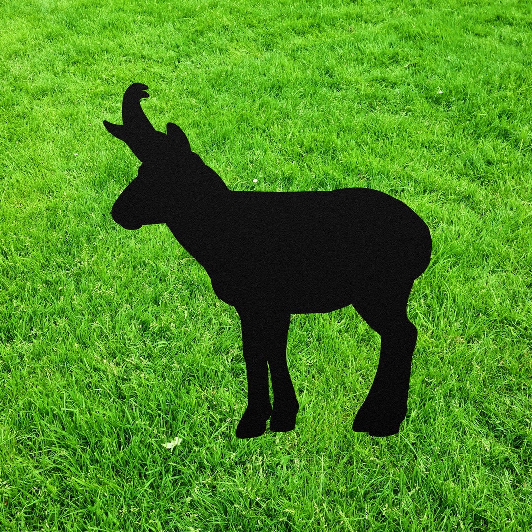 Pronghorn House Number Sign Yard Address Plaque Garden Lawn Stake Metal ...