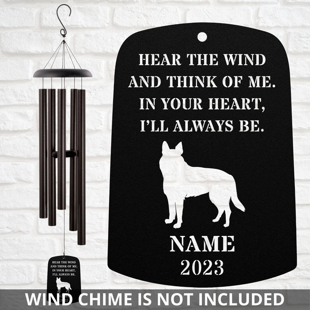 German Shepherd Wind Chime Sail Gsp Dog Memorial German Shepherd Loss ...