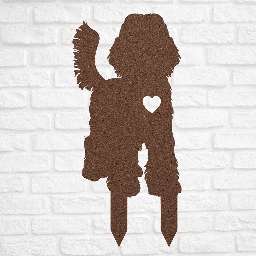 Personalized Labradoodle Garden Statue Stake, Custom Labradoodle ...