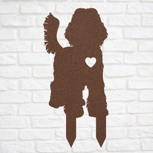 Personalized Labradoodle Garden Statue Stake, Custom Labradoodle ...