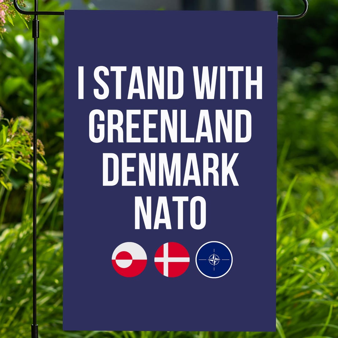 Stand With Greenland Denmark Nato Garden Flag is Not for Sale Anti ...