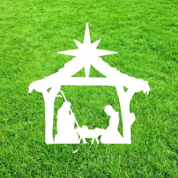 Outdoor Nativity Set Nativity Scene Metal Yard Stake Holy - Etsy
