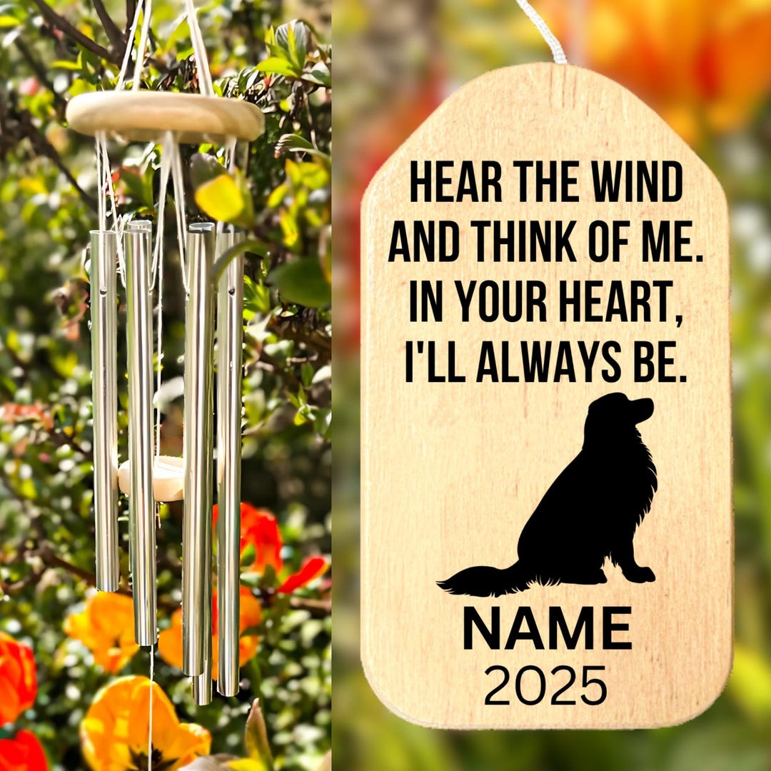 Golden Retriever Wind Chime Golden Retriever Memorial Gift Golden ...