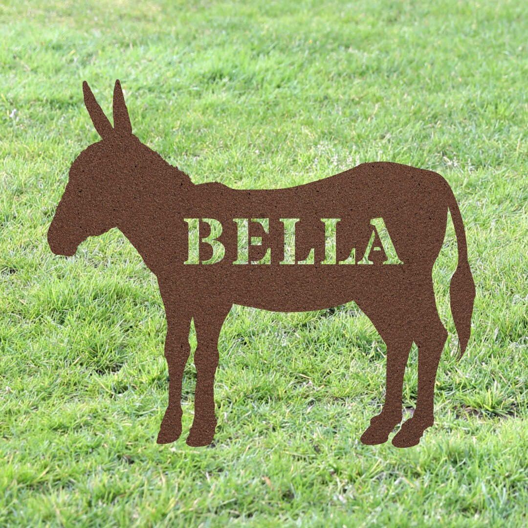 Donkey Memorial Stake Loss of Donkey Wind Chime Heart Grave Marker ...