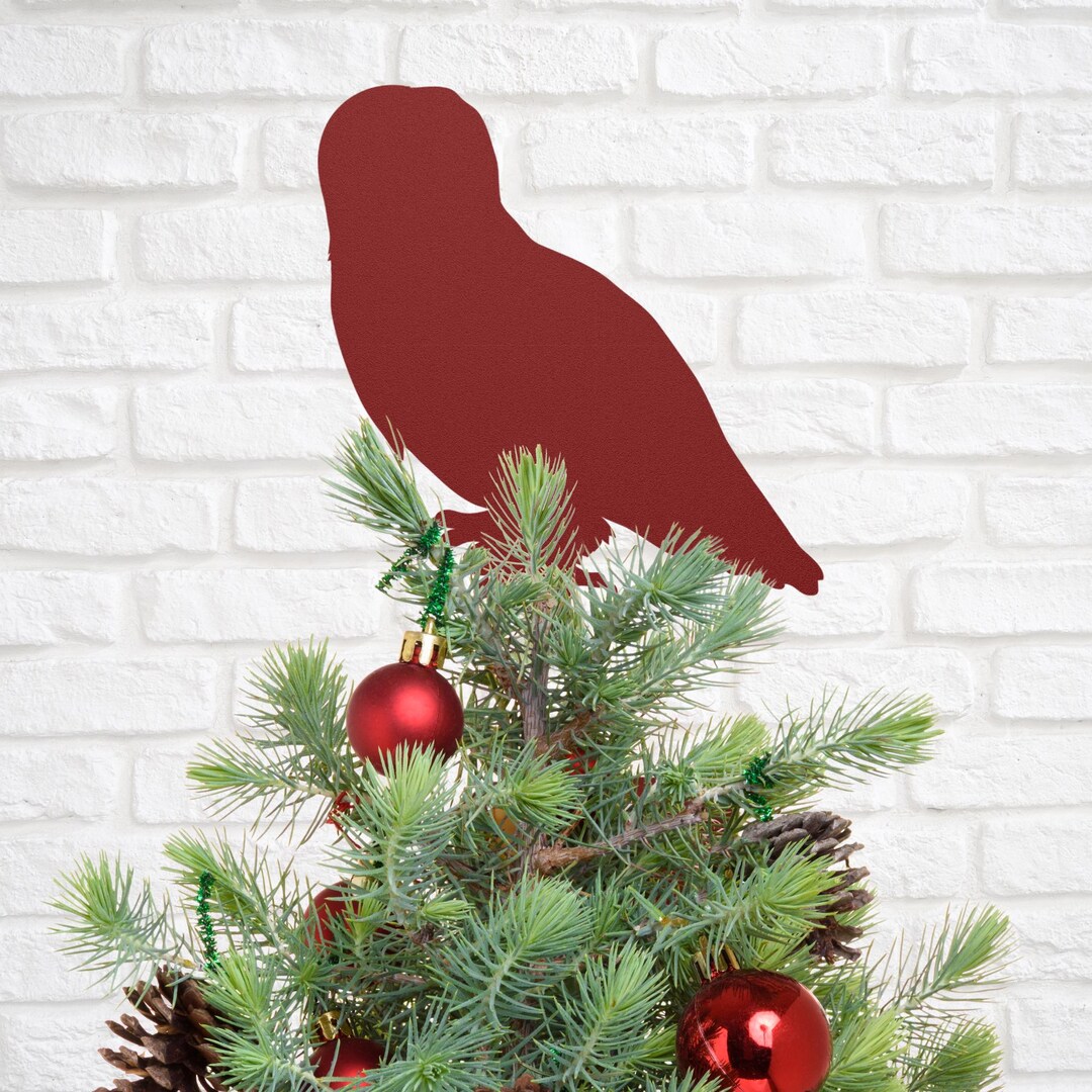 Snowy Owl Tree Topper - Woodland Tree Topper | Christmas Tree Topper ...