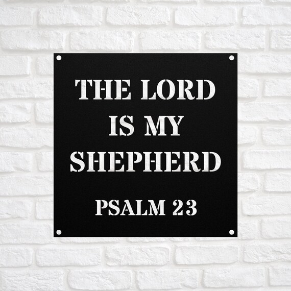 Psalm 23 the Lord is My Shepherd Bible Verse Wall Art Metal - Etsy