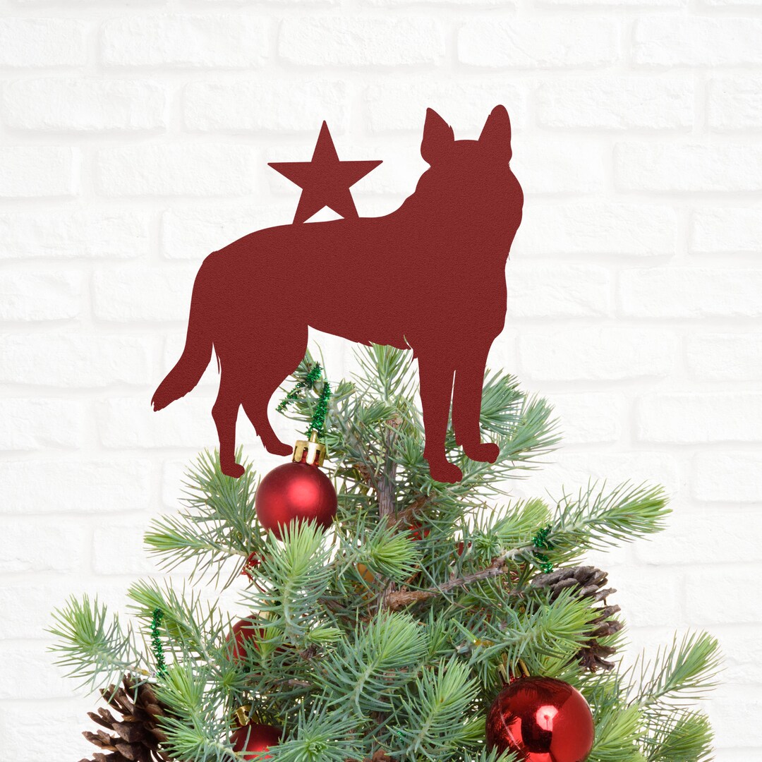 German Shepherd Tree Topper Christmas Holiday Decoration Ornament Dog ...