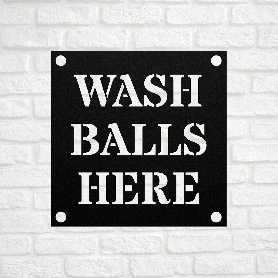 Wash Balls Here Metal Sign for Golf Course Club Ball Washer Wall Art ...