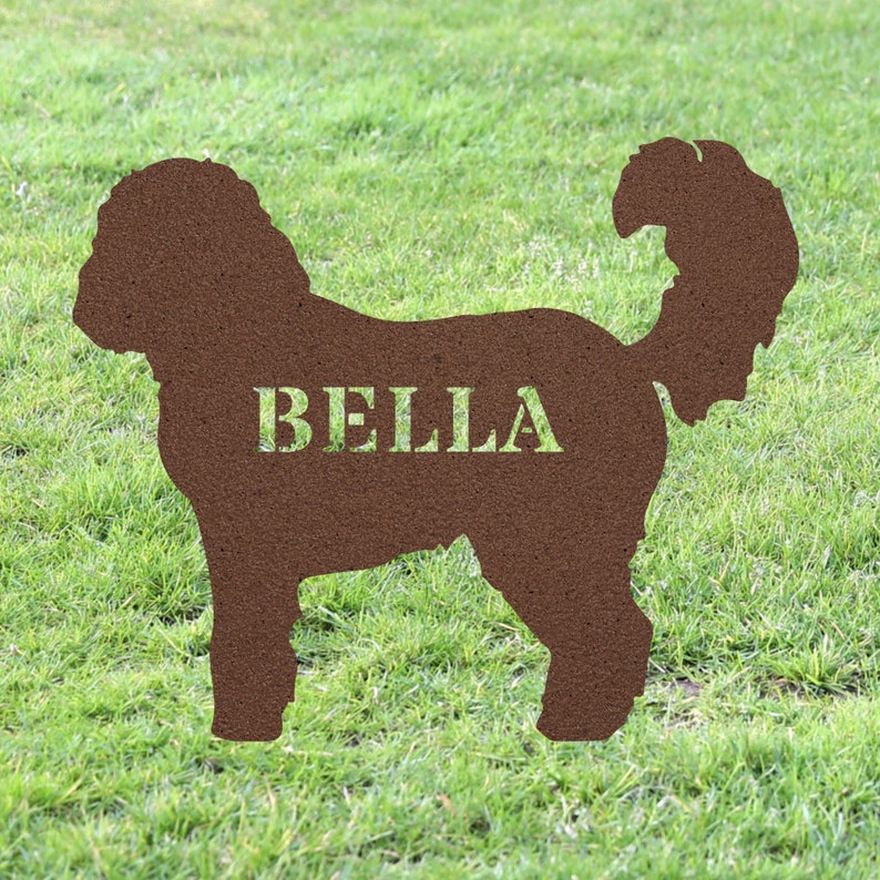 Cockapoo Yard Statue Stake Cockapoo Memorial Wind Chime Outdoor Garden ...