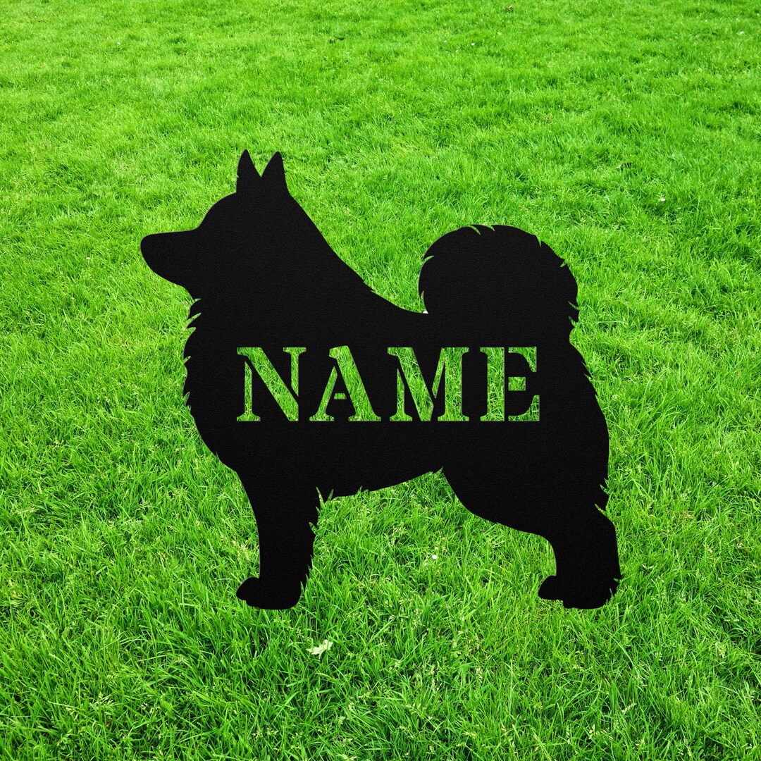 Personalized Keeshond Yard Statue Stake, Custom Keeshond Dog Outdoor ...